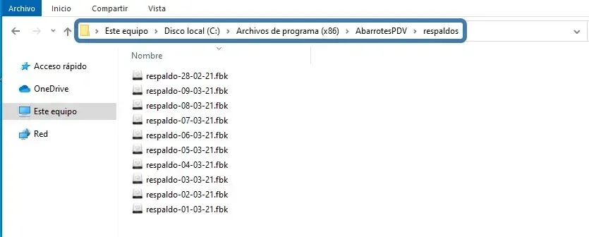 Respaldo automático - eleventa.com